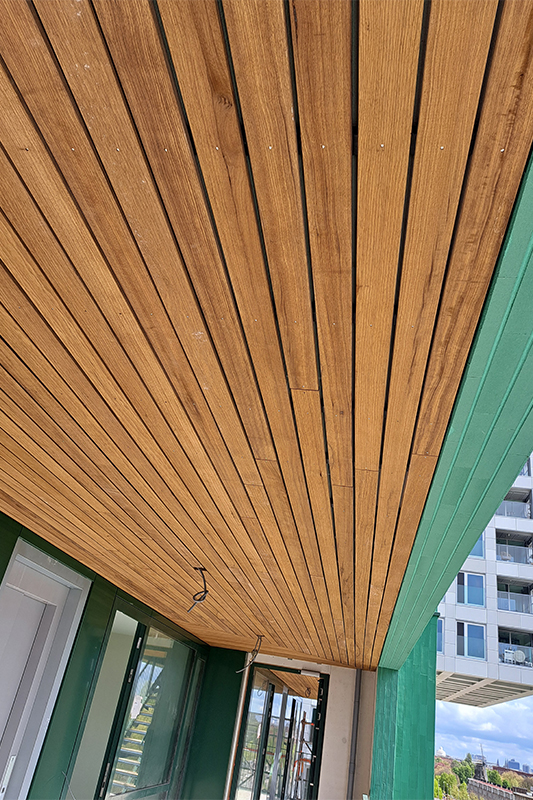 Fraké houten gevelbekleding | Thermisch gemodificeerd hout | Brandklasse B